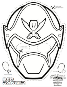 SUPER MEGA Power Rangers Printable - Coloring Masks - Life She Has