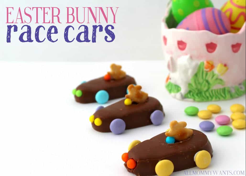 Easy To Make Chocolate Easter Bunny Race Cars - Life She Has