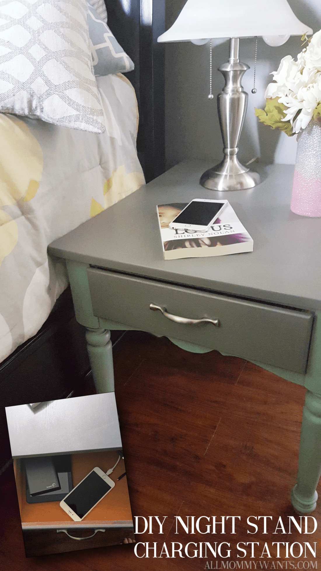 DIY Flip: Turn a $3 End Table Into A Beautiful & Functional Charging ...