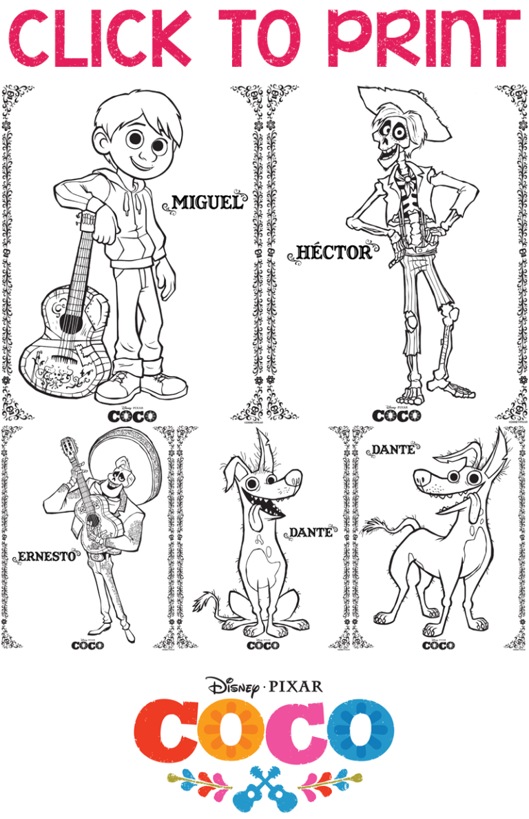 Free Printables: Disney/Pixar's Coco Coloring Pages - Life She Has
