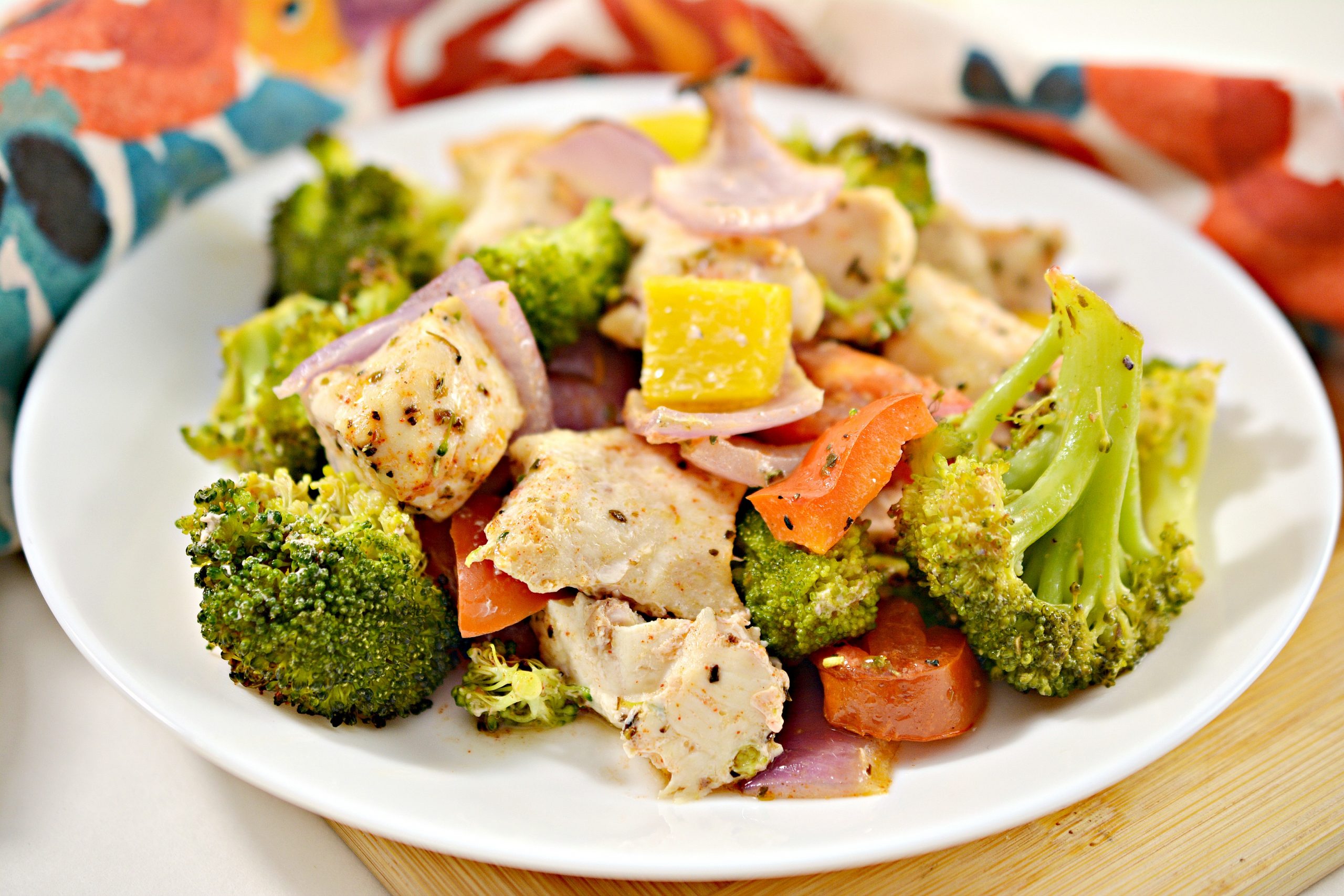 15 minute Healthy Roasted Chicken and Veggies - Life She Has