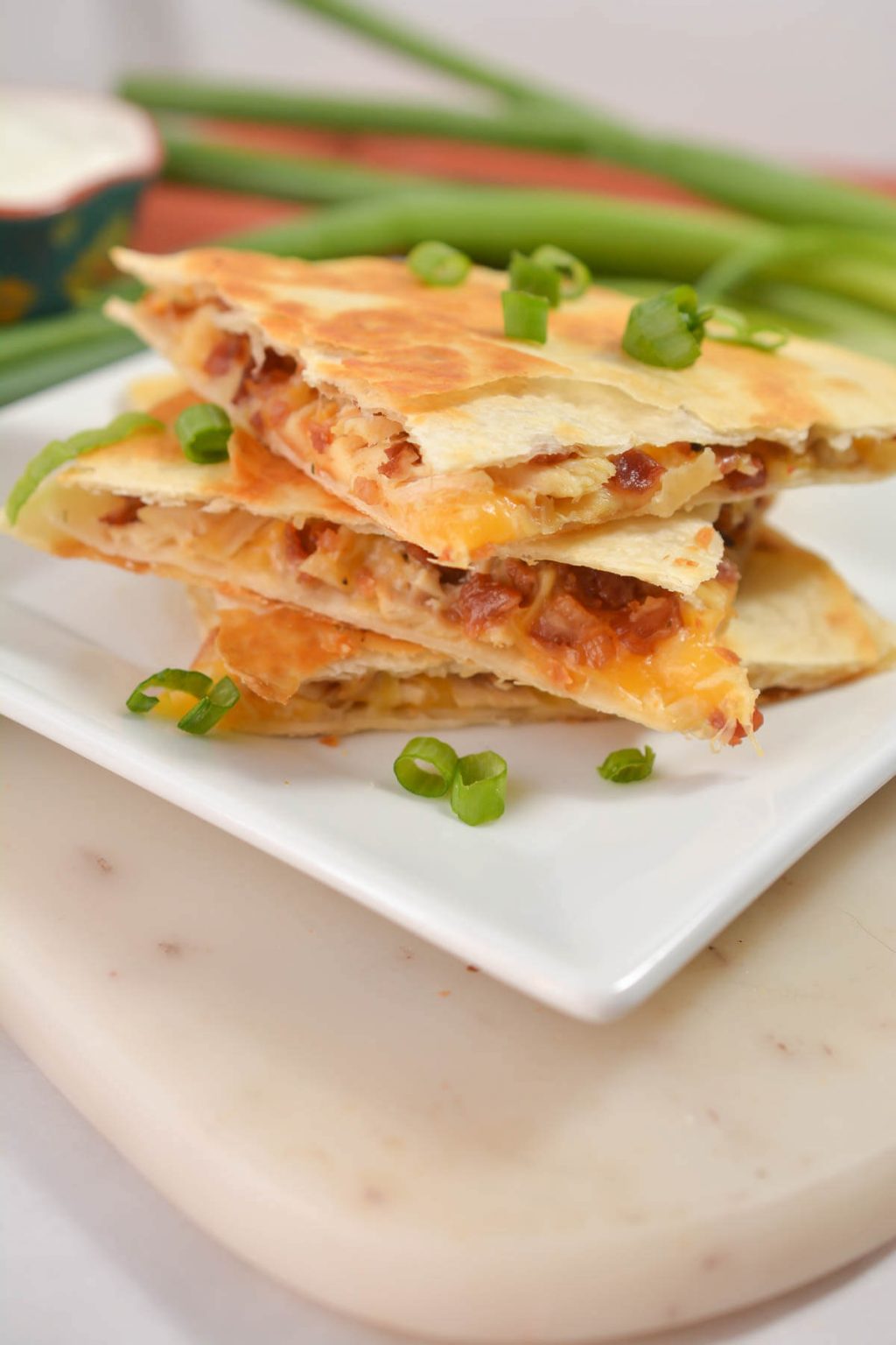 Chicken Bacon Ranch Quesadillas - Life She Has