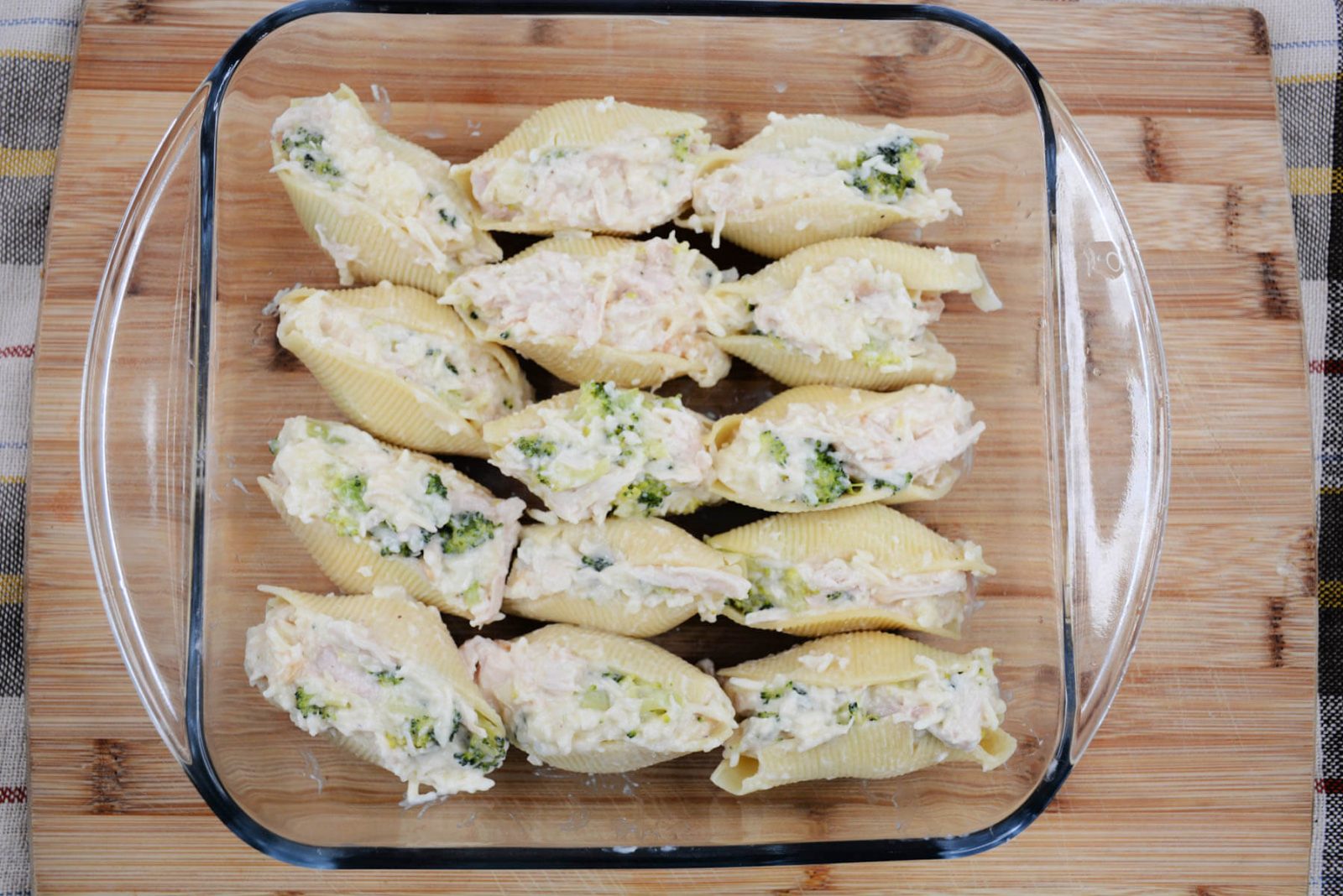 Chicken Broccoli Alfredo Stuffed Shells - Life She Has