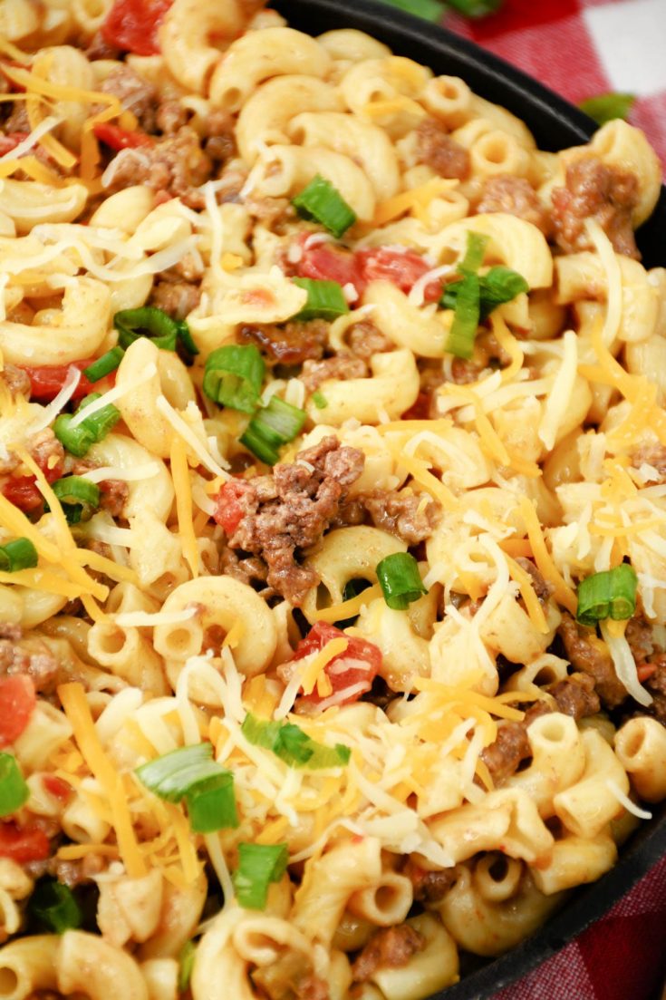 One Pot Cheeseburger Pasta - Life She Has